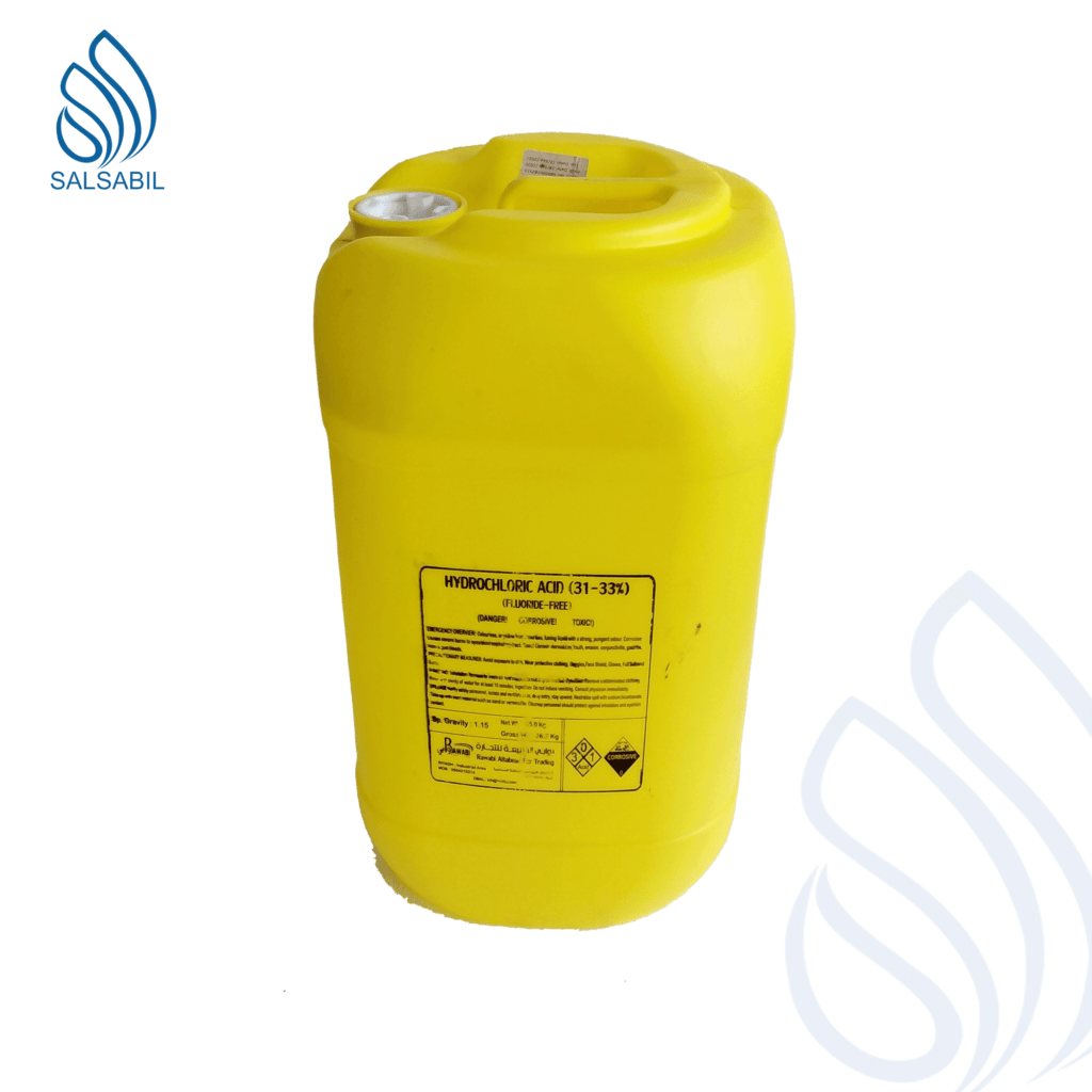 Hydrochloric acid gallons 31-33% concentration 35 kg / 30 liters ...